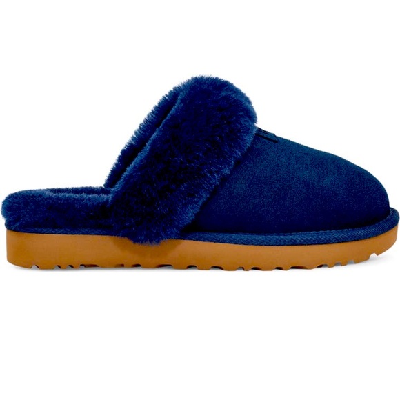UGG | Shoes | Ugg Cozy Genuine Shearling Slide Shoes Slippersnavy Blue ...